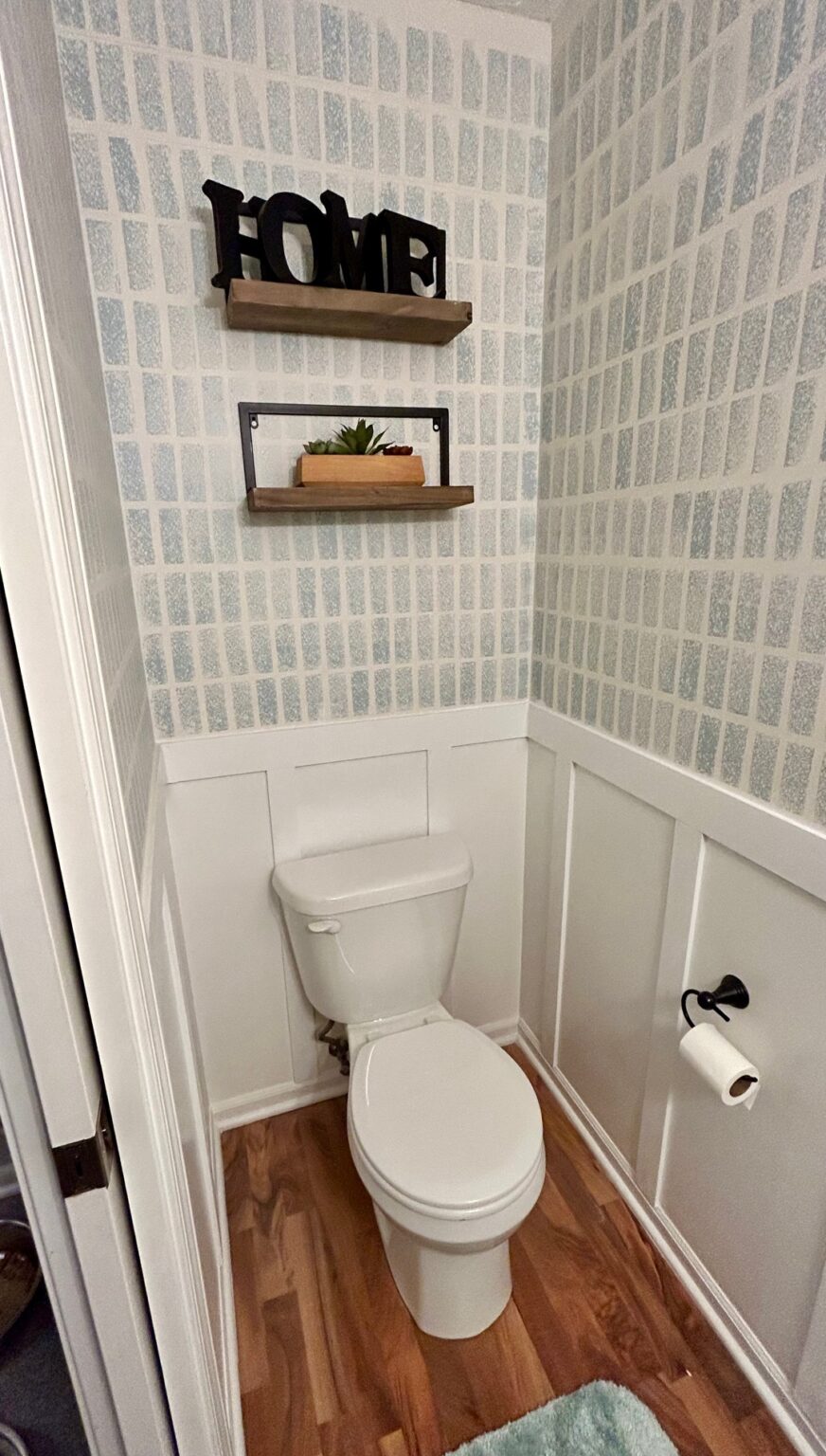 Half-Bath Transformation for under $100 | champagneandshiplap.com