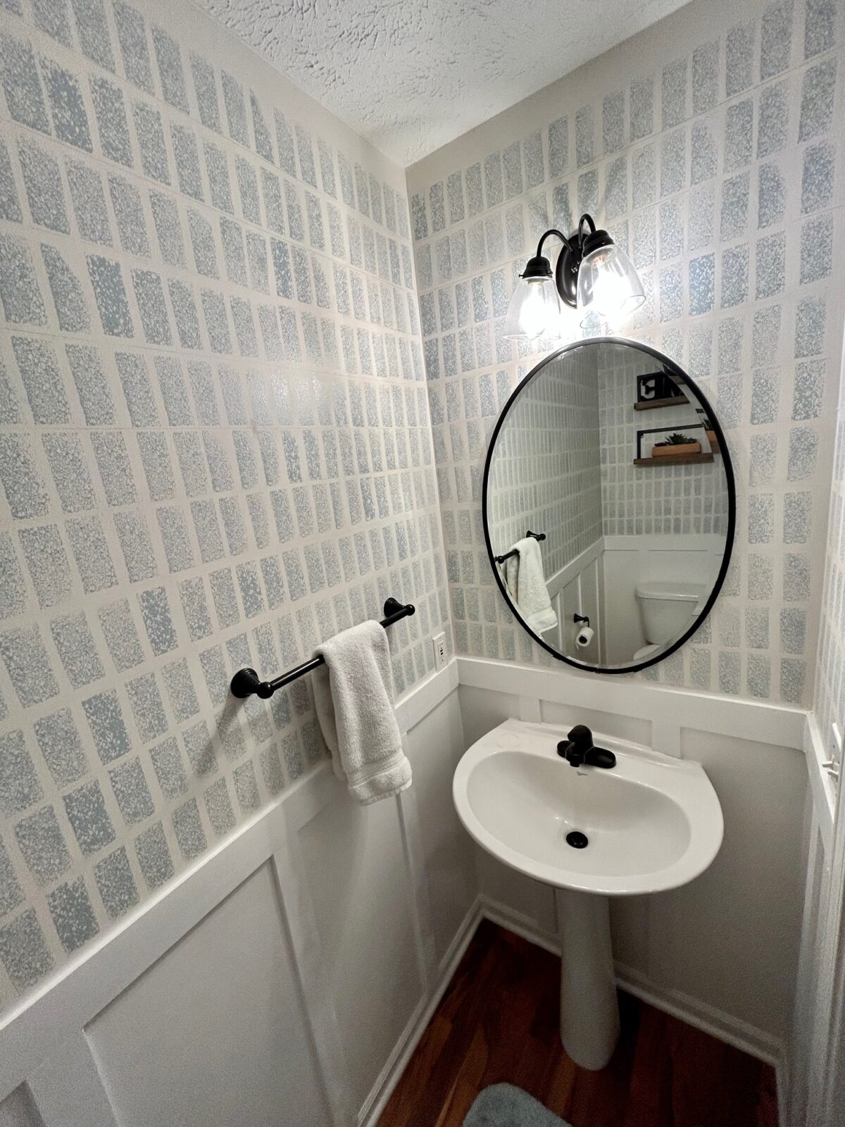 Half-Bath Transformation for under $100 | champagneandshiplap.com